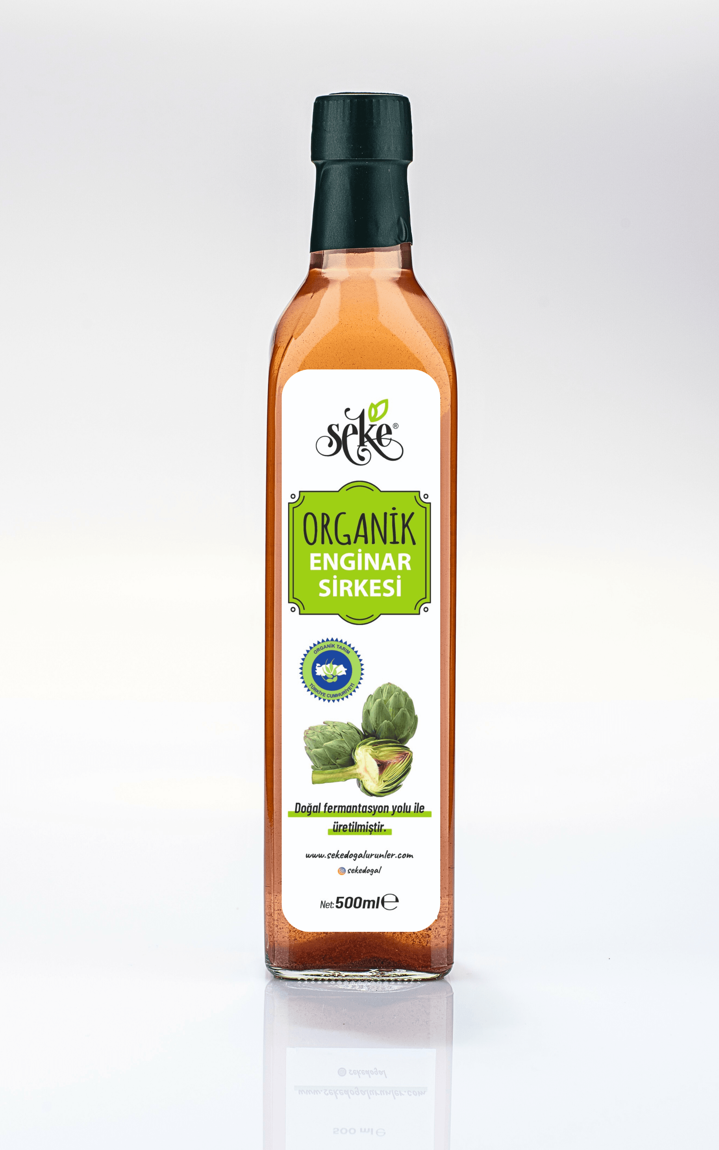 Organik Enginar Sirkesi 500 ML - Seke Doğal Ürünler